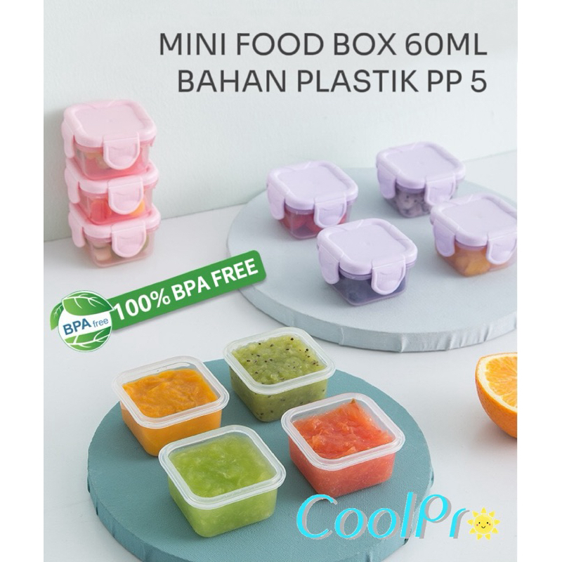 Coolpro Mini Baby Food Container กล่องอาหารกลางวันฝาหนาซีล BPA FREE PP5 ...