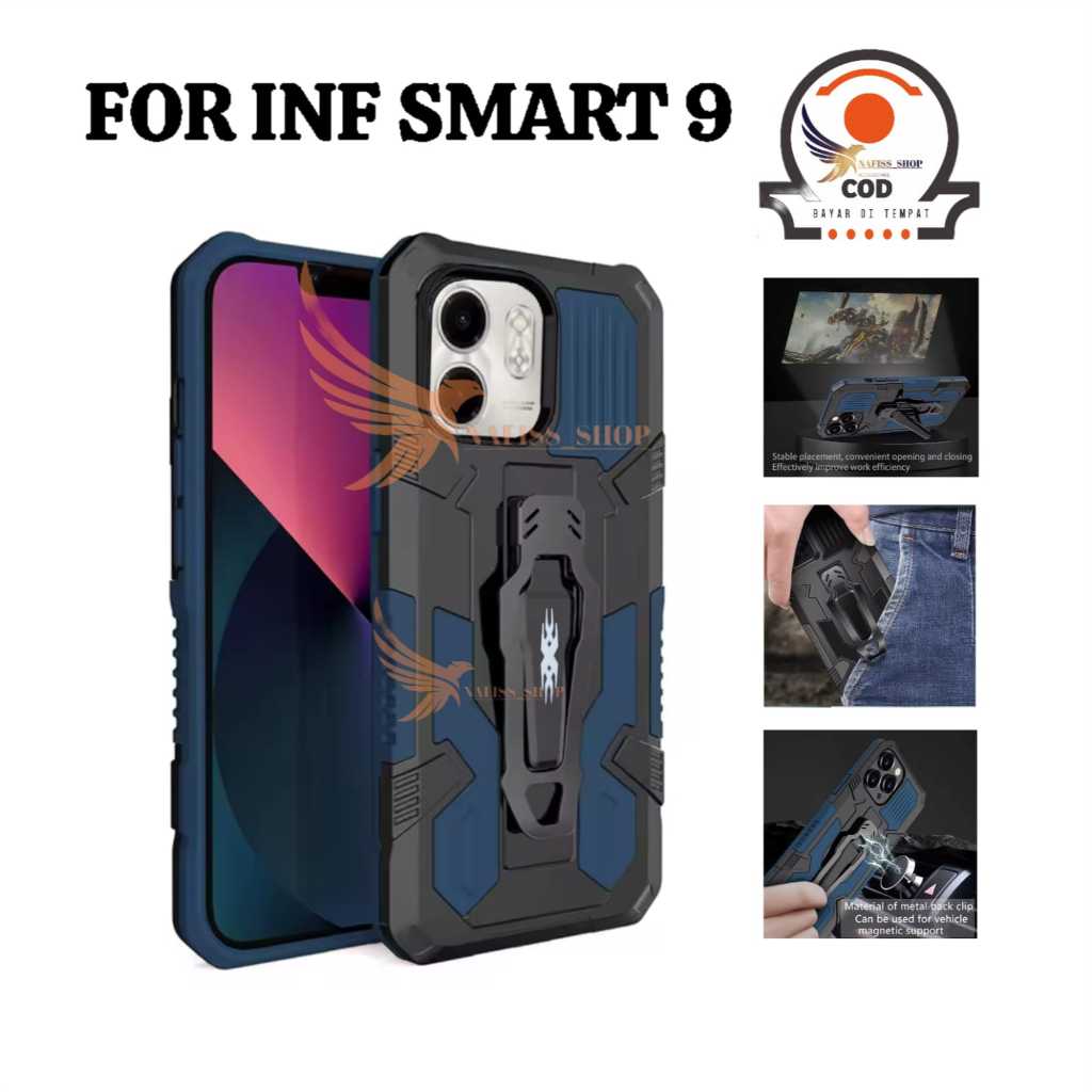 Infinix smart 9 New Hard Case Belt Clip Transformer Robot Soft Hybrid ...