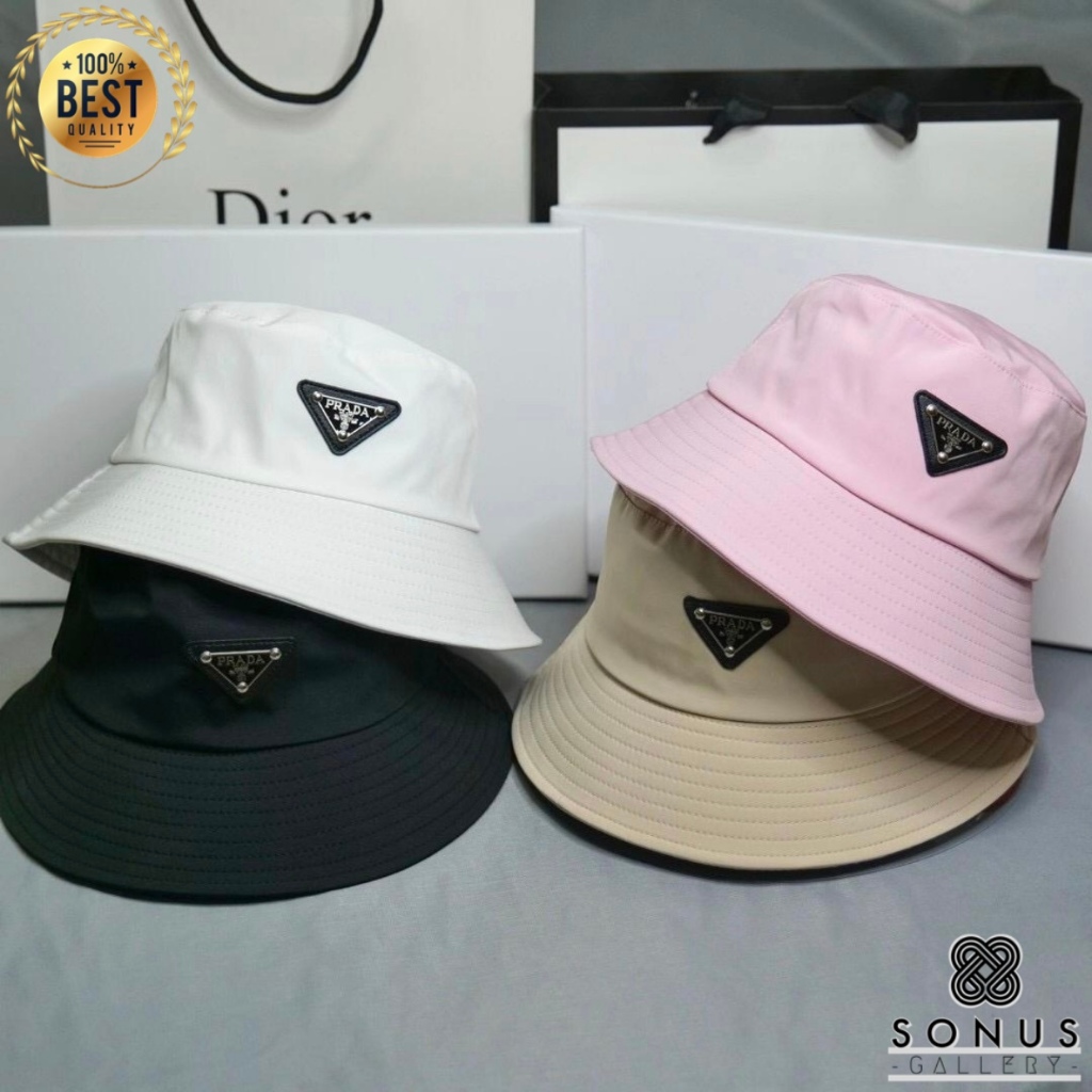 หมวกบักเก็ตแฟชั่นโลโก้สามเหลี่ยมสัญลักษณ์สีเต็มรุ่น unisex ใหม่ - D014 ...