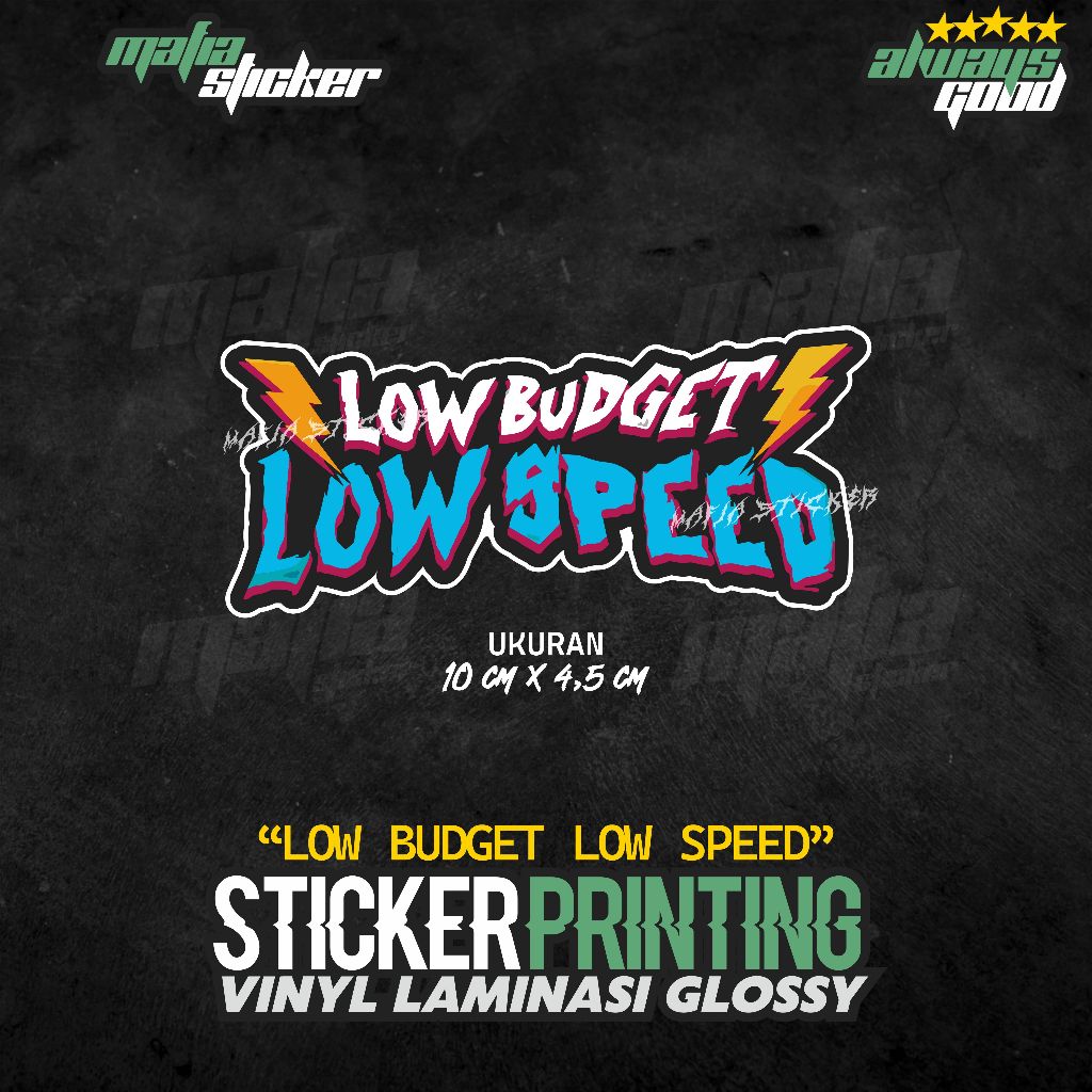 LOW BUDGET LOW SPEED PRINT CUT STICKER | Shopee Thailand