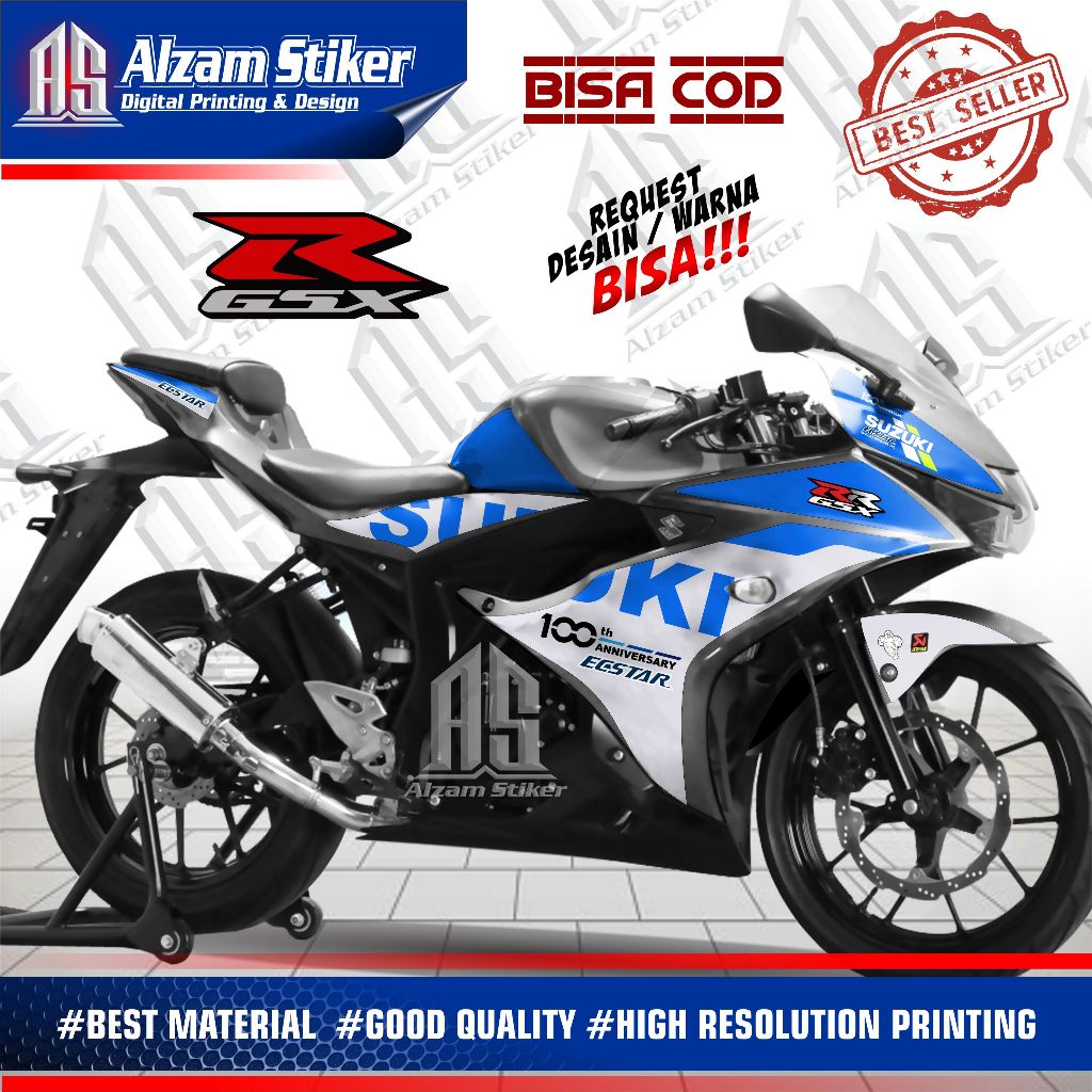 GSX R150 Semi Full Body Striping / GSX R 150 สติกเกอร์ / GSX R 150 ...