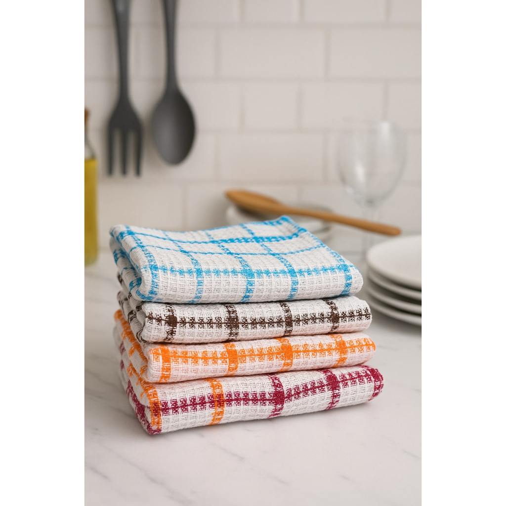 KATUN ขายส่ง 1 DOZEN 100% Cotton Patterned Square Kitchen ผ้าเช็ดปาก ...