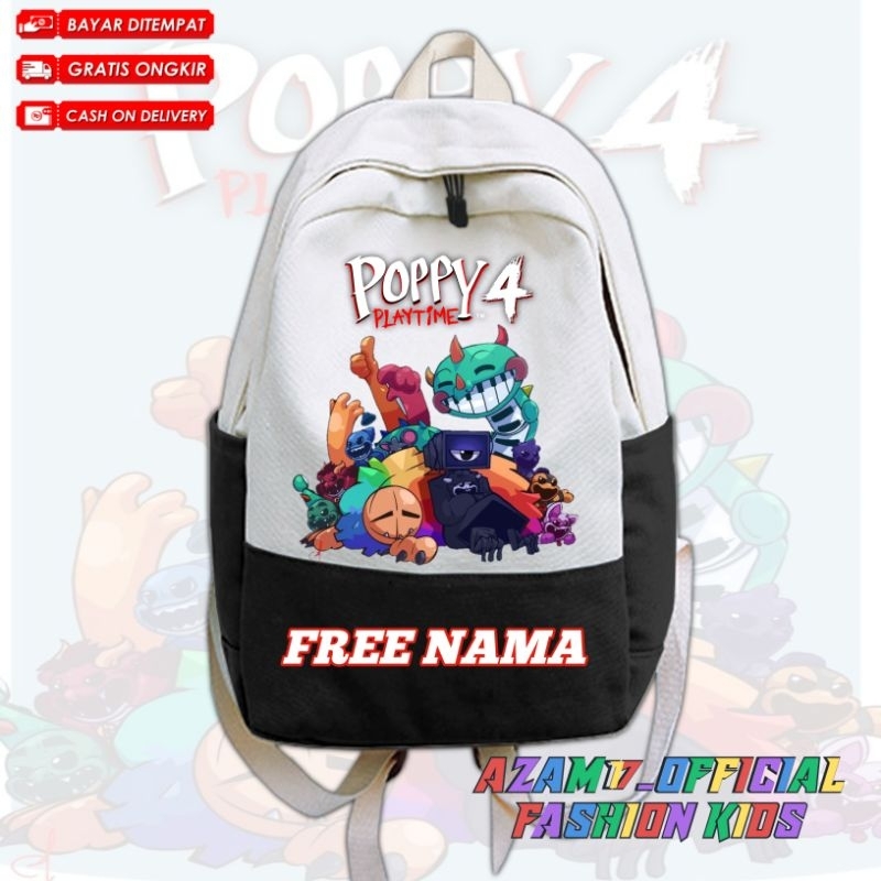Poppy Playtime Childrens School Bag Backpack 4 Yarnas Doey Doughman ...