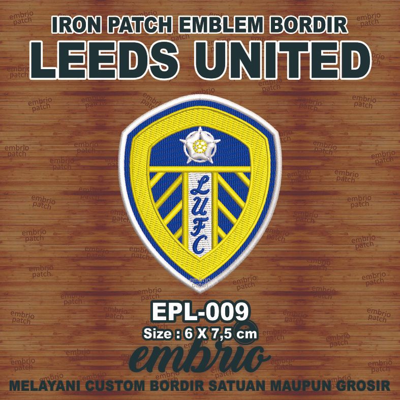 Epl-009 leeds united Patch Emblem โลโก้เสื้อปัก leeds united fc - 6x7cm ...