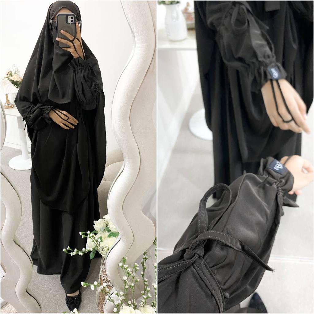Jazima ABAYA KHIMAR UMROH SET ฟรีเชือก UMROH โดย ZURILABEL | Shopee ...