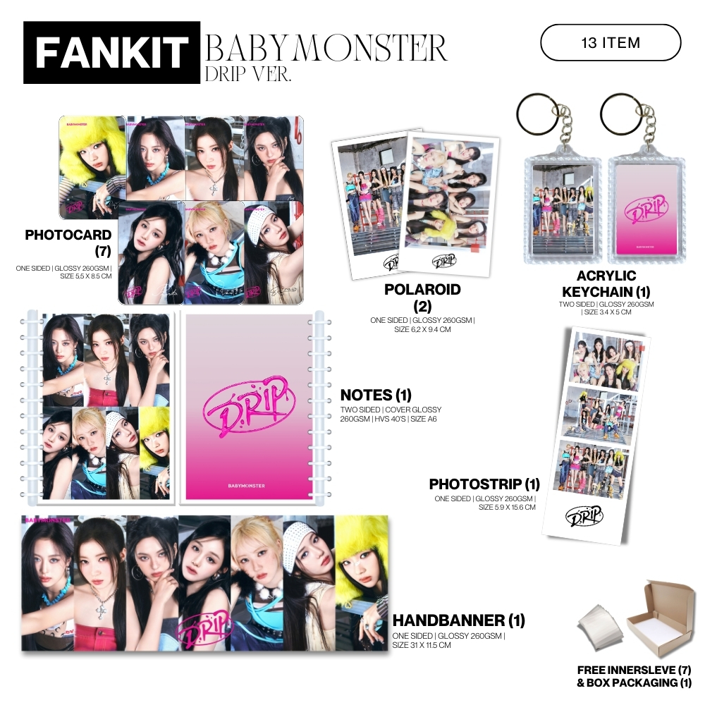 FANKIT BABYMONSTER ซอสร้อน 14 รายการ BABY MONSTER KPOP UNOFFICIAL ...