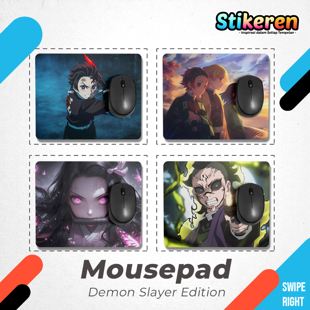 Demon Slayer Anime Manga Edition Premium Mousepad 18x22 ซม.แผ่นรองเมาส์ ...