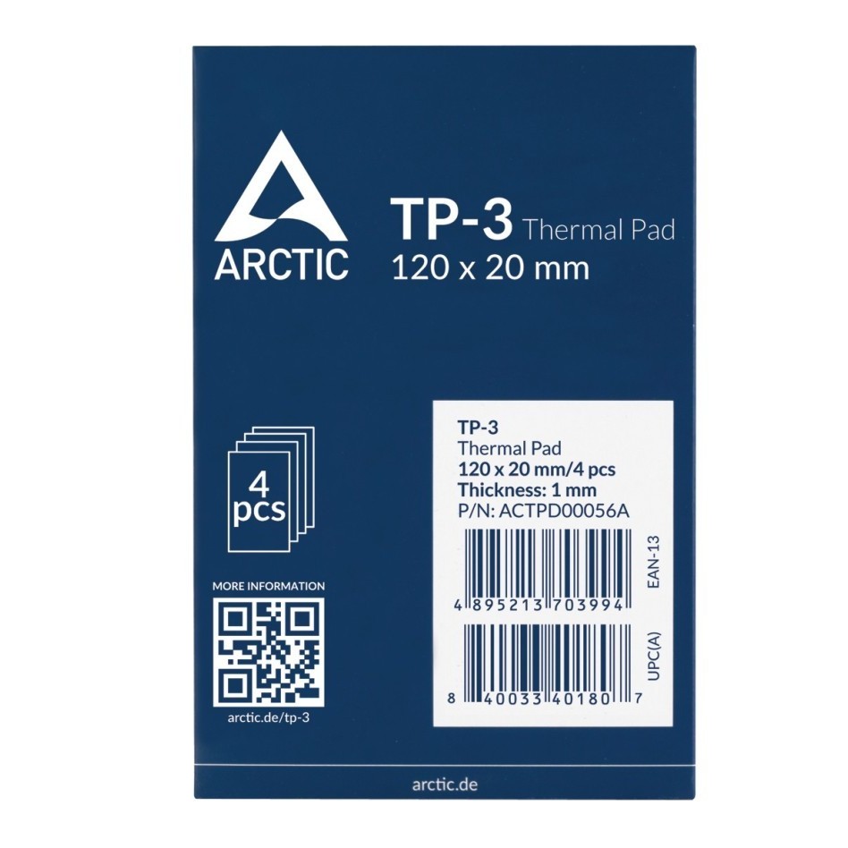 แผ่นความร้อน Arctic TP-3 TP3 120x20mm แผ่นความร้อนประสิทธิภาพสูง บรรจุ ...
