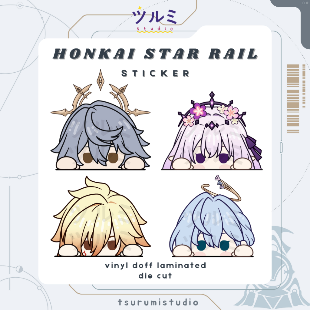 HSR Honkai Star Rail Character Peeker Peeking Sticker / Ngintip Sticker ...