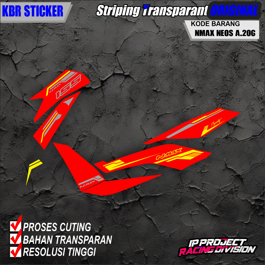ต้นฉบับ YAMAHA NMAX NEOS HOLOGRAM และสติกเกอร์แถบรถจักรยานยนต์ CODE A ...