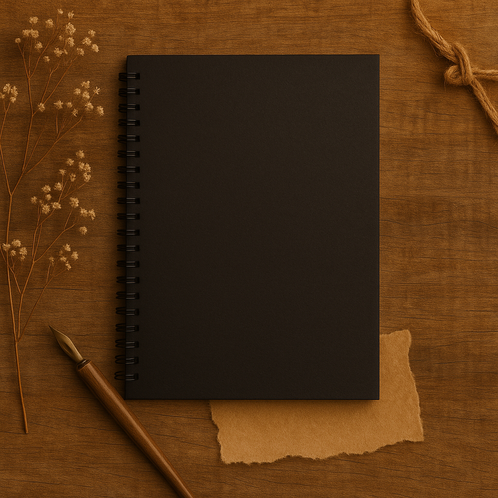 A5 Spiral Sketchbook 100 แผ่น - Black & Brown - สมุดวาดรูป / Journal ...