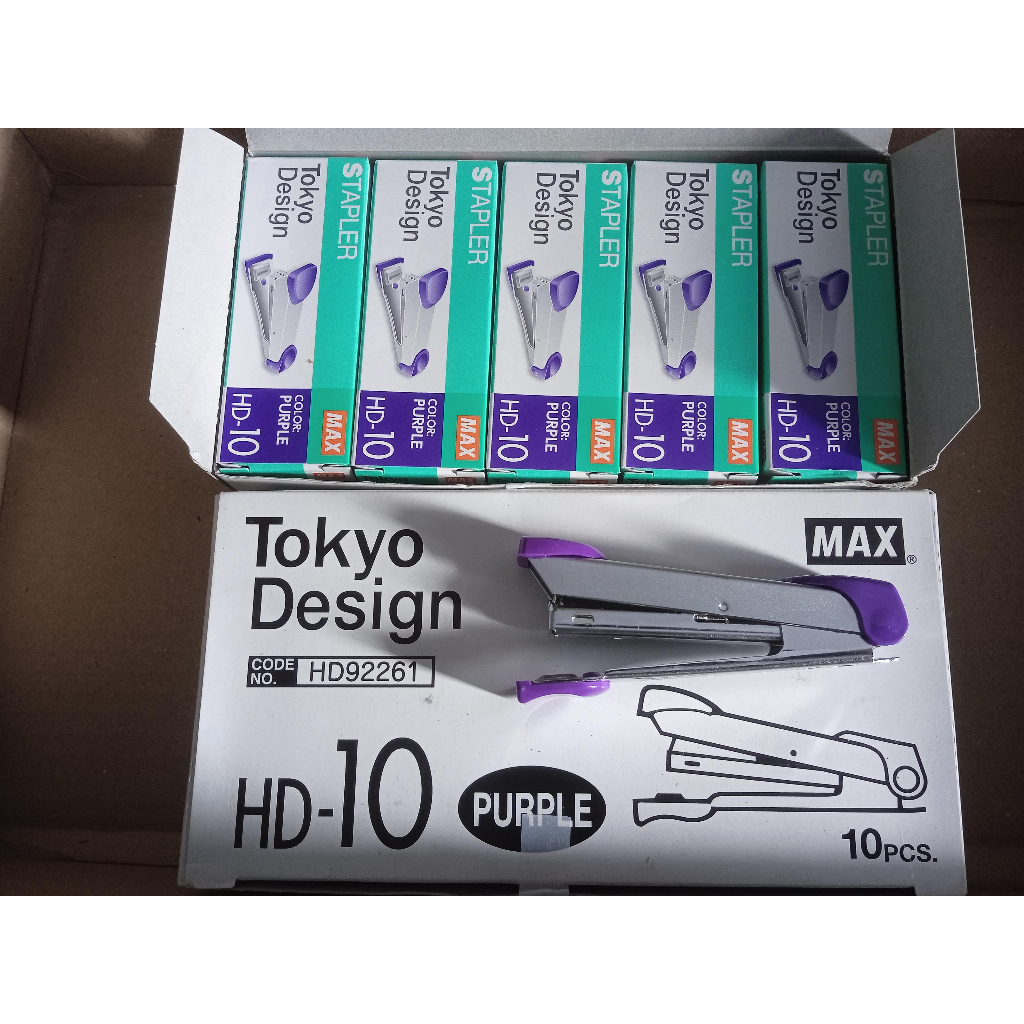 UNGU สามารถ INSTANT / Max Stapler Tokyo Design HD-10 สีม่วง HD9221 ลวด ...