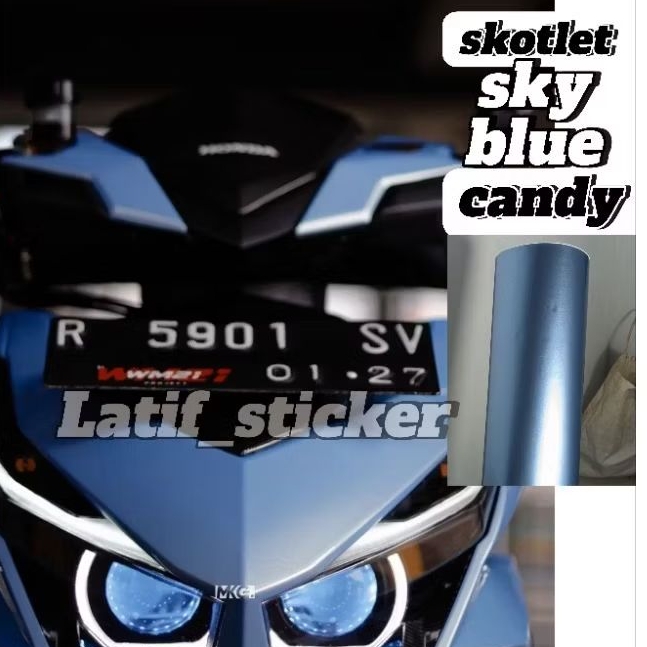 พรีเมี่ยม FLEXIBLE SUPER GLOSSY SUPER GLOSSY SKY BLUE CANDY MOTORCYCLE ...