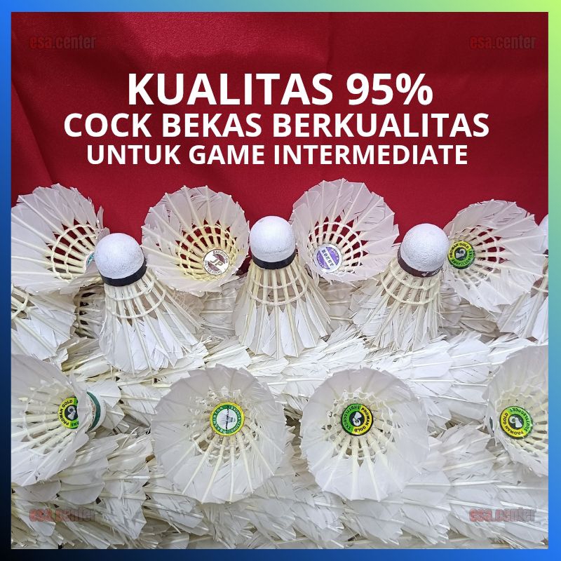 (1 SLOP GRADE A++ / 95% / 12 ชิ้น) USED BADMINTON SHUTTLECOCK GRADE A++ ...