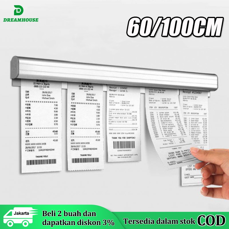 60 ซม./100 ซม. RECEIPT HOLDER / คลิปหนีบกระดาษ BON BILL / หมวกโน้ต ...