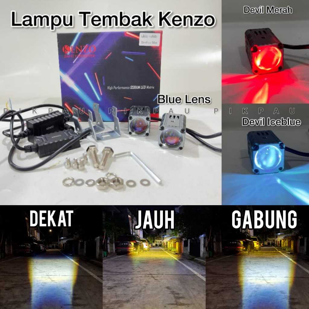 KENZO Original Z20 Laser Headlight with Blue Lens Cooling Fan Plus ...