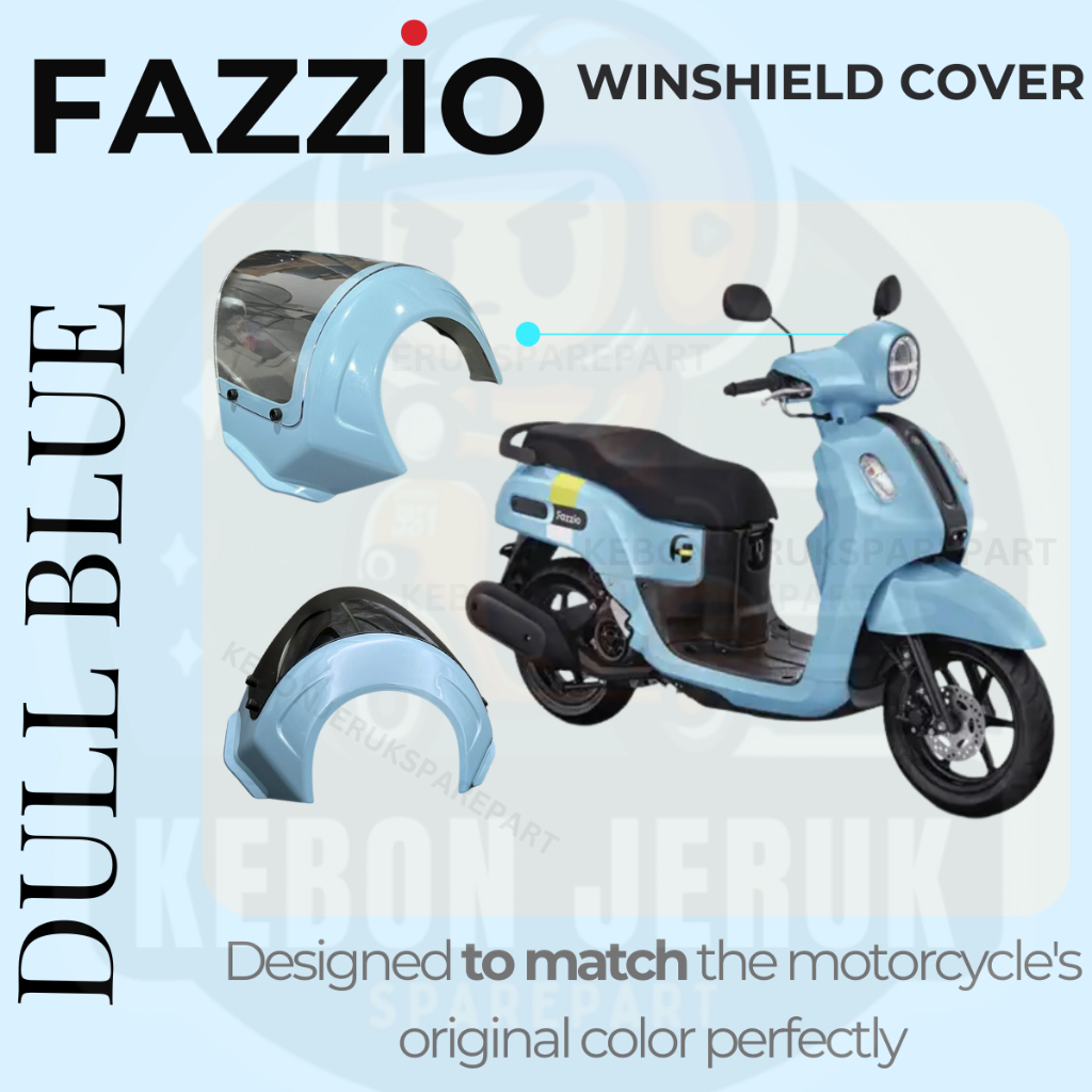 กระจกบังลม Fazzio Dull Blue Double Trouble Thailand Style คุณภาพ Kebon ...