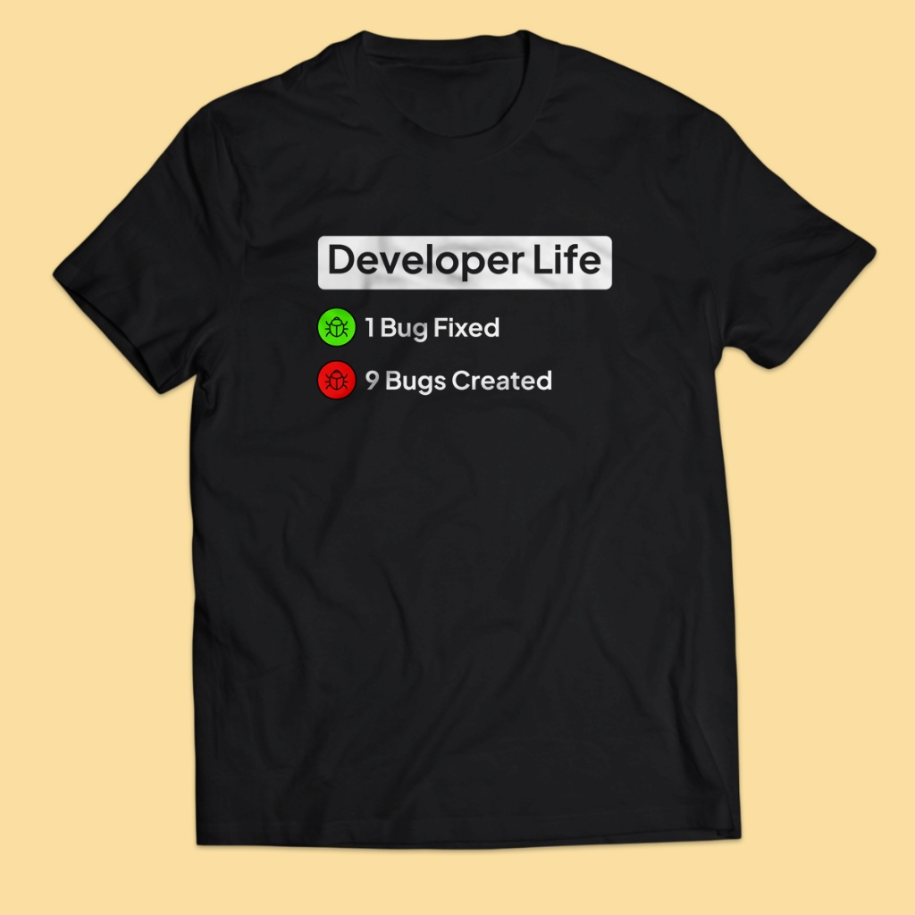 Developer LIFE Programmer เสื้อยืดผู้ชายผู้ใหญ่ Unisex Tops PageKaos | Shopee Thailand