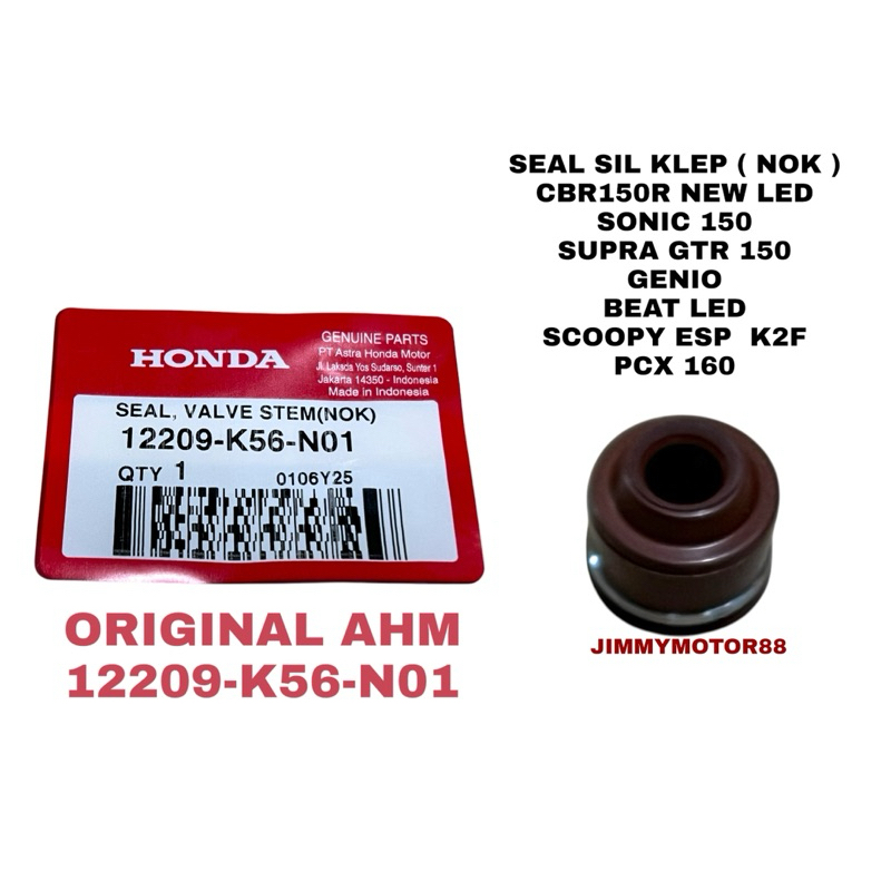 ซีลวาล์วโอริง STEM (NOK) CBR 150 R NEW LED SONIC SUPRA GTR 150 GENIO ...