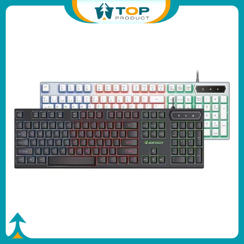 Jertech - Jertech K348 คีย์บอร์ดเกมแบ็คไลท์ LED เต็มรูปแบบ | Shopee Thailand