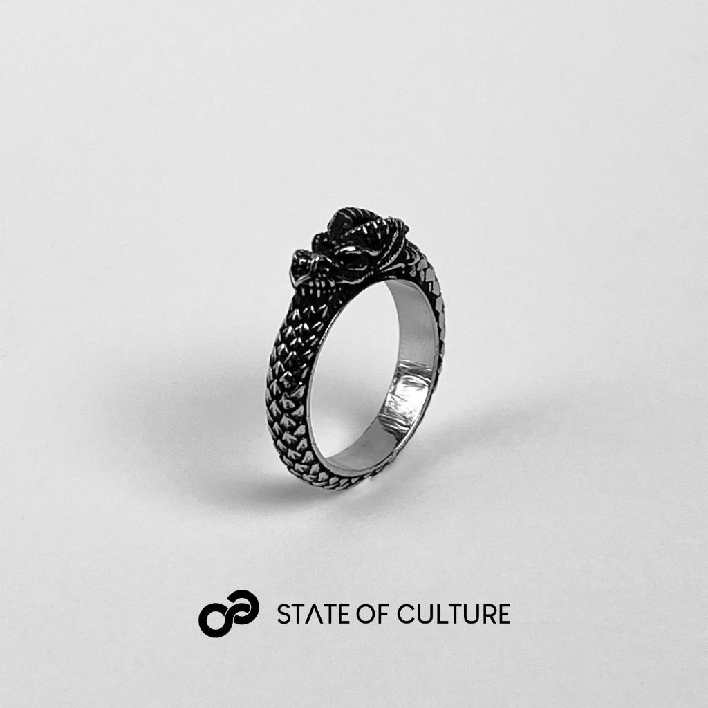 Soc - DRACO Ring - แหวนผู้หญิงสแตนเลส สแตนเลส กันเฟด ลายมังกร | Shopee ...