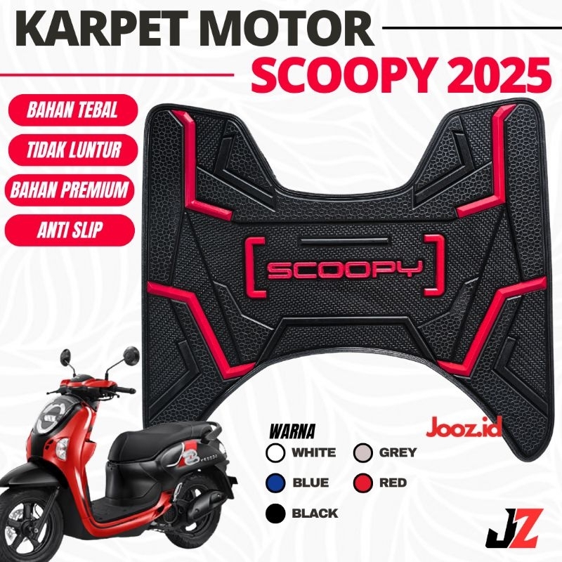 SCOOPY CARPET ปี 2025 ใหม่ล่าสุดรุ่น V2 PREMIUM RUBBER MATERIAL FLEXIBLE ANTI FADE HONDA SCOOPY ...