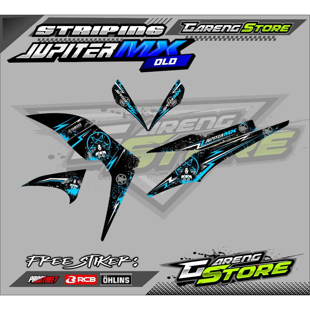 YAMAHA JUPITER MX OLD LADY SATAN MOTORCYCLE VARIATION STRIPING / OLD ...