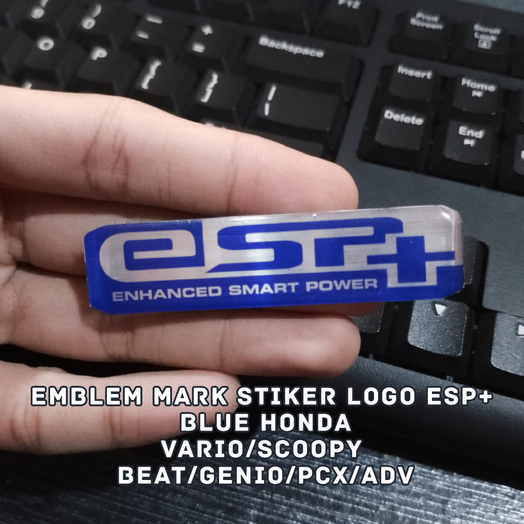 ESP LOGO EMBLEM+ นูน HONDA VARIO/SCOOPY/BEAT/PCX/ADV JELLY BLUE JUST ...