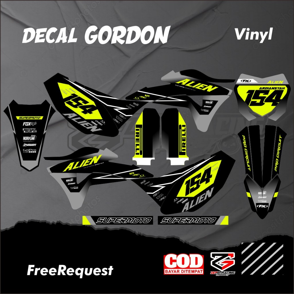 สติ๊กเกอร์ดีคอล KLX GORDONS FULL BODY DECAL KLX GORDONS DECAL STICKER ...
