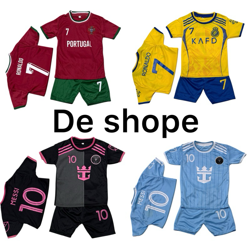 ใหม่ล่าสุด RONALDO CLOTHES Set / AL NASSR T-SHIRT Set Boys FUTSAL ...