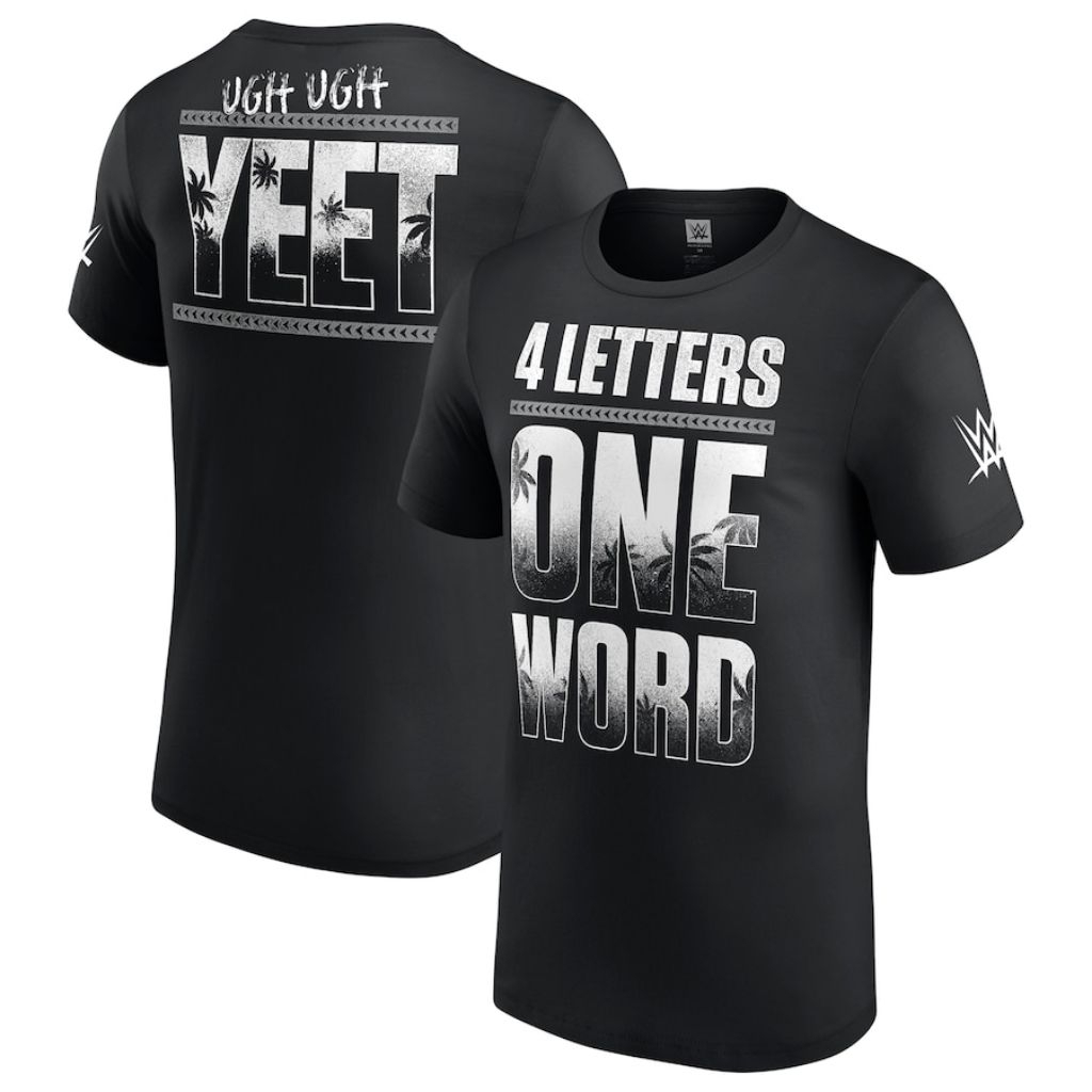WWE JEY USO FOUR LETTERS 1 WORD YEET TSHIRT เสื้อยืด | Shopee Thailand