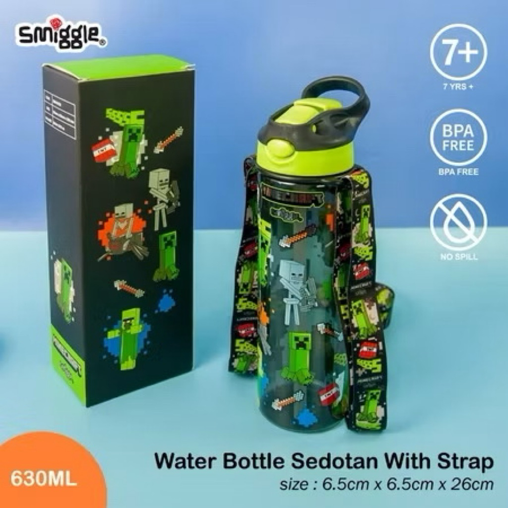 Smiggle Minecraft Bottle + Strap + กล่อง | Shopee Thailand