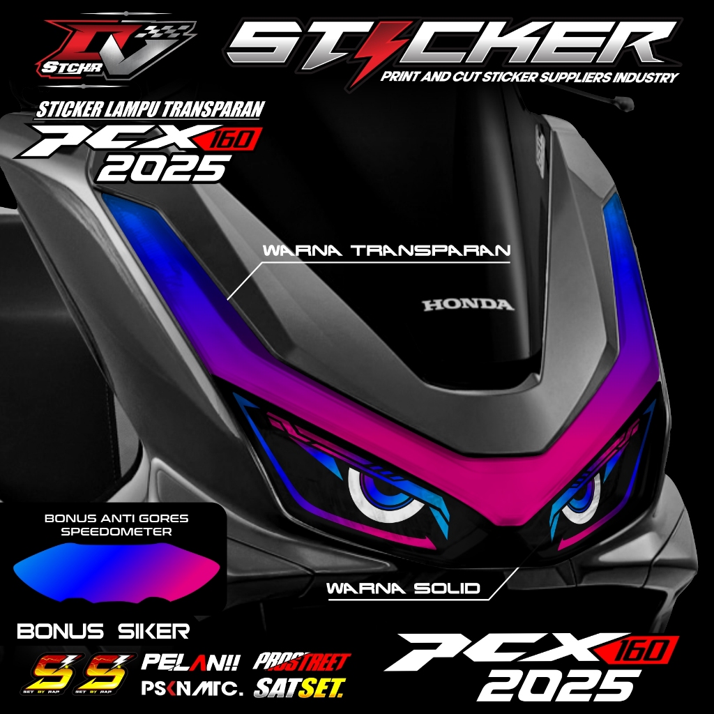 ใหม่ PCX LIGHT STICKER 2025-PCX 01 FRONT LIGHT EYEBROW STICKER | Shopee ...