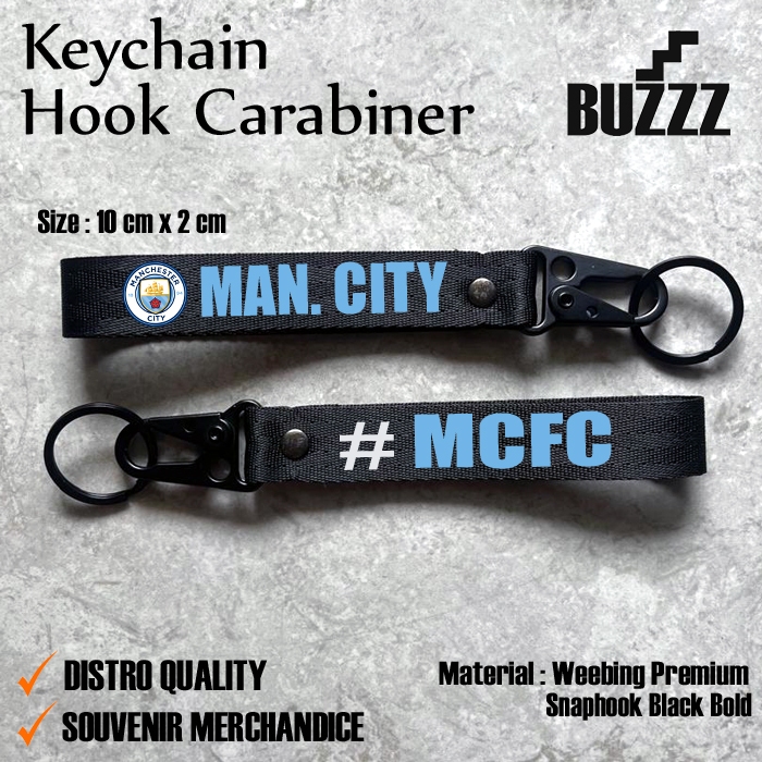 พวงกุญแจผู้ชายกันตัน CITY - KEYCHAIN CITY- MANCHESTER CITY CARABINER ...