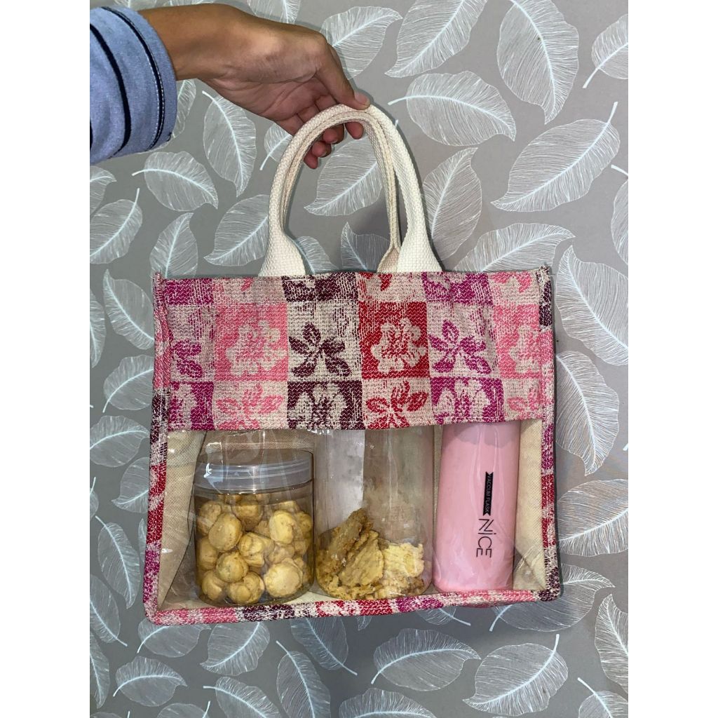 Furing Layered ถักผ้าใบ Goodie Bag Mica Combination Hampers กระเป๋าขนาด ...