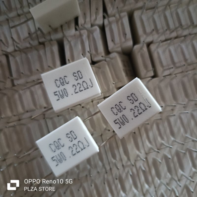 R nobel 0,22 โอห์ม 5 วัตต์ตัวต้านทานแบบแบน 5 วัตต์ 0.22ohm ROHS CQC R ตัวต้านทาน noble 0,22ohm 5 ...