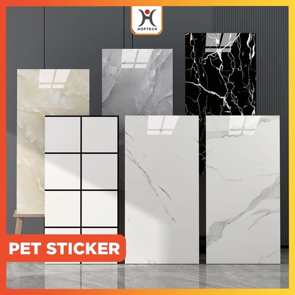 [เวลาขนม] Hoptech-Vinyl Marble wall paper 30x60 cm / Granite Marble ...