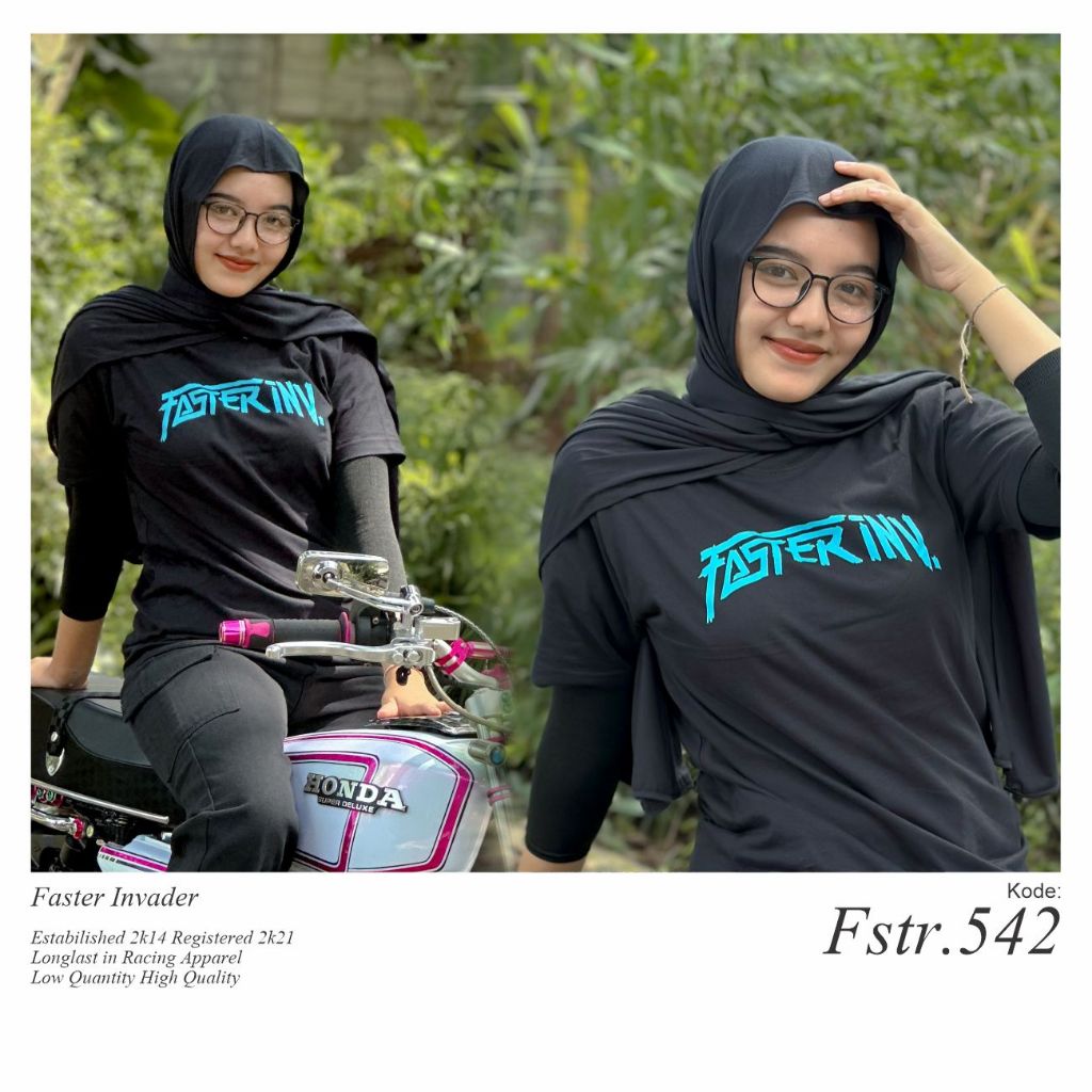 Faster Invader fstr 542 เสื้อยืด tosca เรียบง่าย | Shopee Thailand