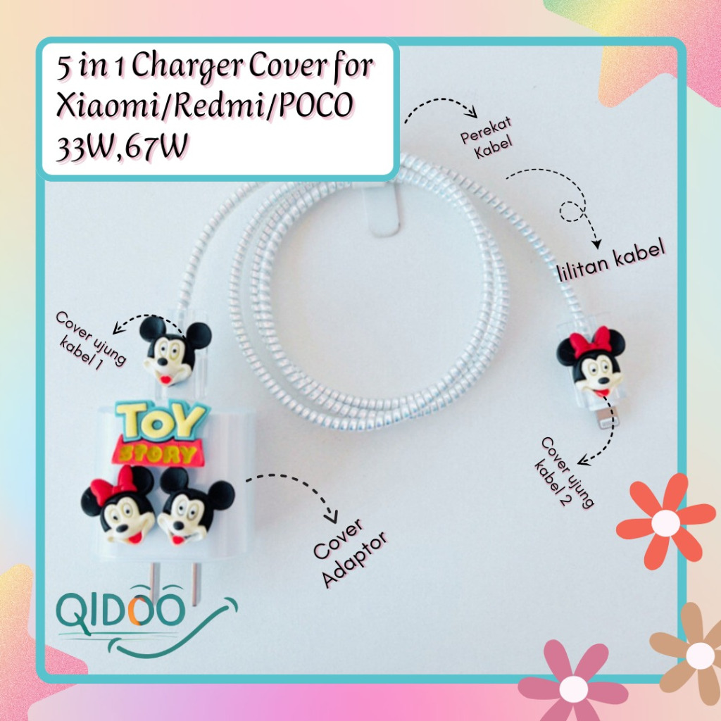 5 in 1 แพ็คเกจชุดสําหรับ Xiaomi/Redmi/POCO 33 W/67 W Cable Protector ...