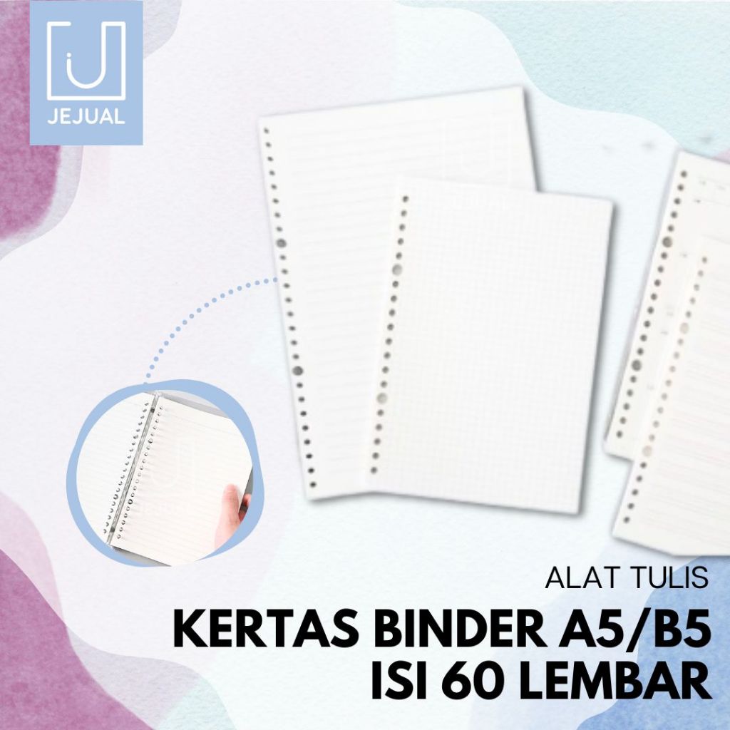 Putih A5/b5 Binder กระดาษบรรจุ 60 แผ่นผูกใบหลวมเส้นสีขาว | Shopee Thailand