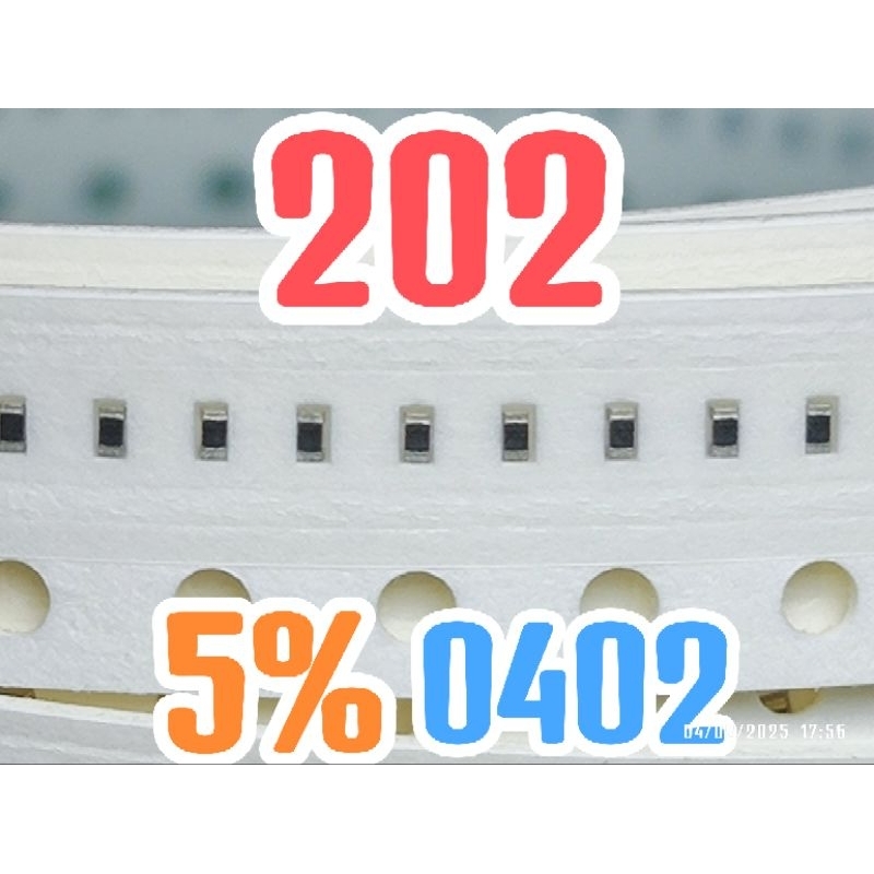 10 ชิ้น ตัวต้านทานชิป smd 202 ขนาด 0402 2,0K โอห์ม 2K โอห์ม 2.0kohm | Shopee Thailand