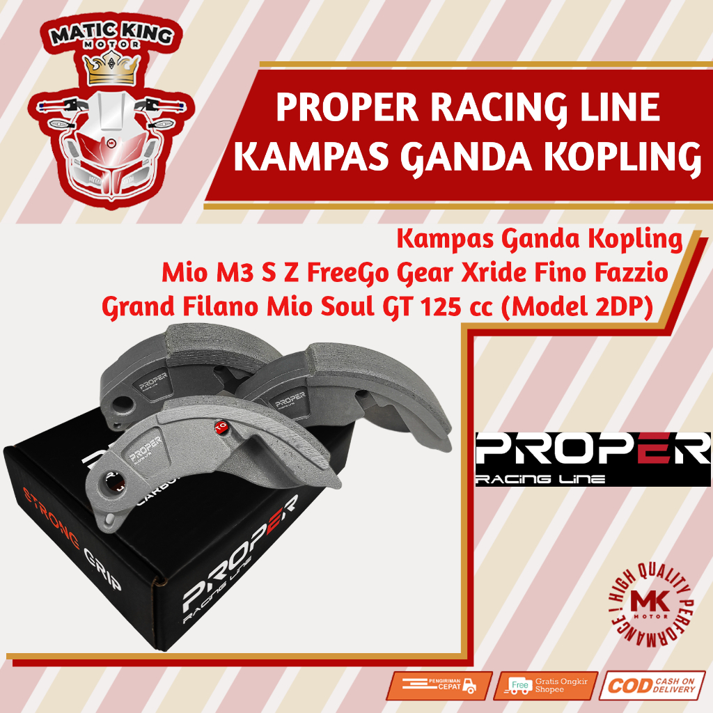 PROPER Racing Line Double Clutch Pad Yamaha Mio M3 SZ Soul GT Fazzio ...