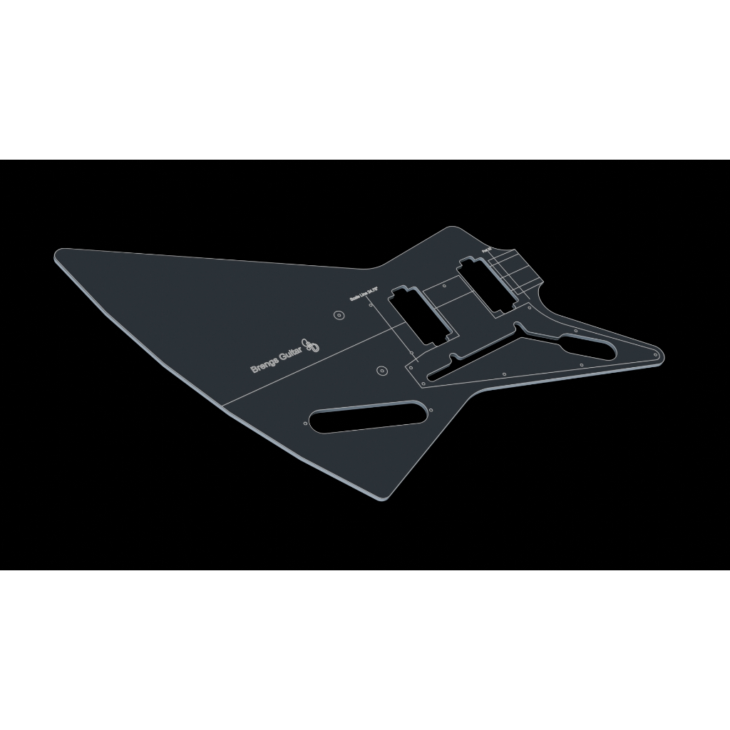 Explorer, Flying V, และ Firebird รุ่น Guitar Body Template อะคริลิค 5 ...