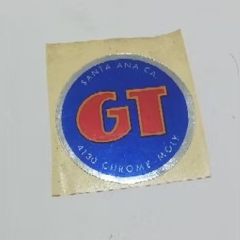 DECAL EMBLEM GT BICYCLE 4130 CHROME MOLY SANTA ANA CA STICKER OSBMX ...
