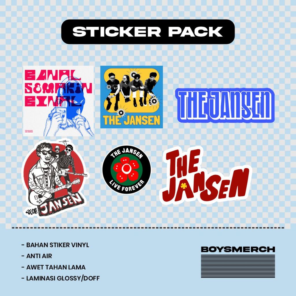 Hp [ Sticker PACK ] The Jansen Band Indie | ความงาม สติ๊กเกอร์ แล็ปท็อป ...