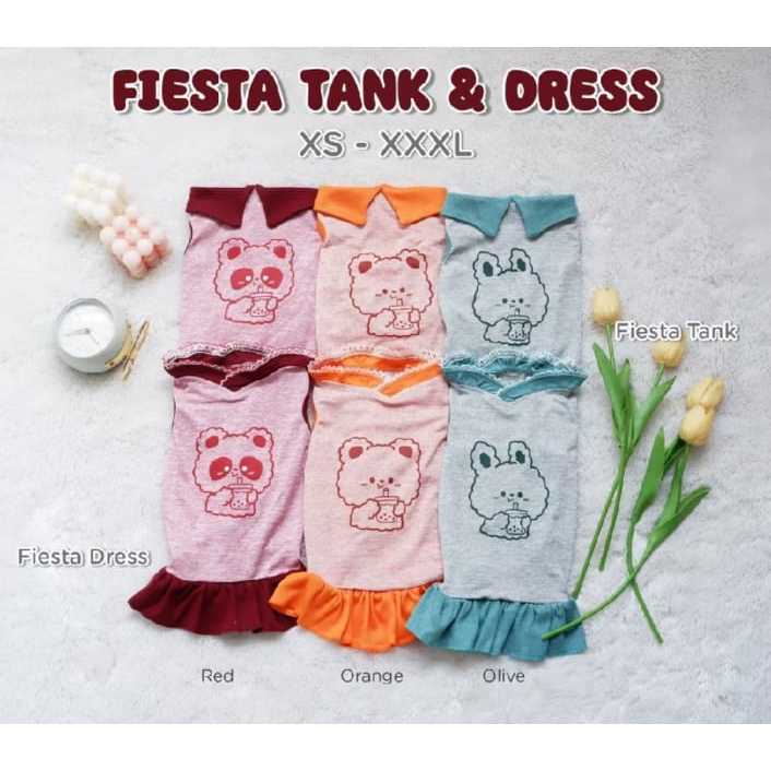 FIESTA TANK & DRESS เสื้อผ้าถังแมว Fiesta - ชุดสุนัขเสื้อผ้าสัตว์ ...