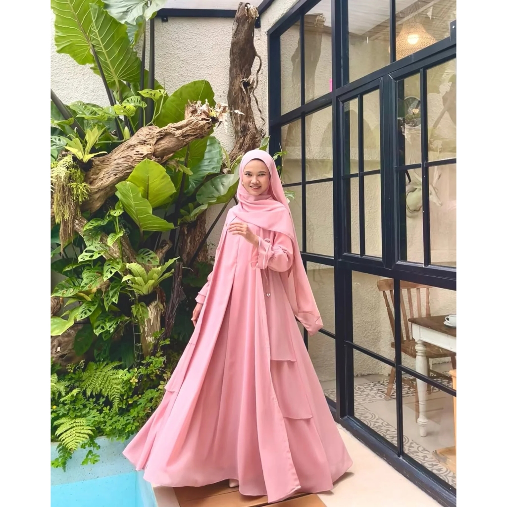 Saniacollectio08 Abaya Sabrina Dress Matt Ceruty + เลื่อมมุกงานแต่งงาน ...