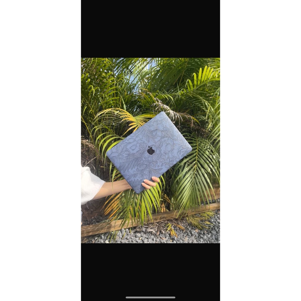 เคส MacBook นูน Floral Rose Gold & Grey - Stylish & Elegant Air/Pro M1 ...