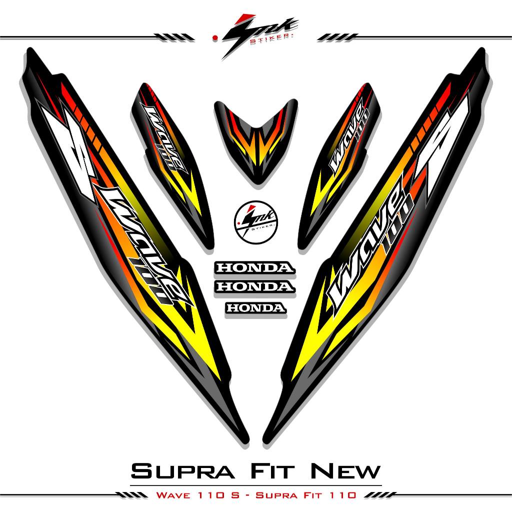 Striping Supra Fit New Wave 100 S สติ๊กเกอร์สติ๊กเกอร์ Wave 100 Supra ...