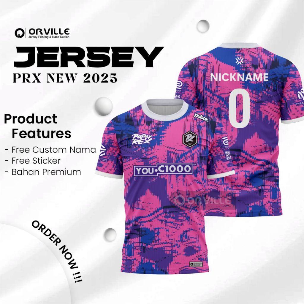 PRX PAPER REX JERSEY ใหม่ 2025 25/26 SG/KR VCT PACIFIC ฟรี NICKNAME ...